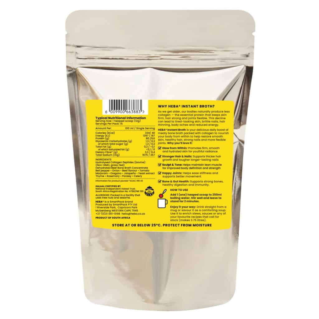 Beef Bone Broth Powder 180g | High Collagen & Protein | HEBA®