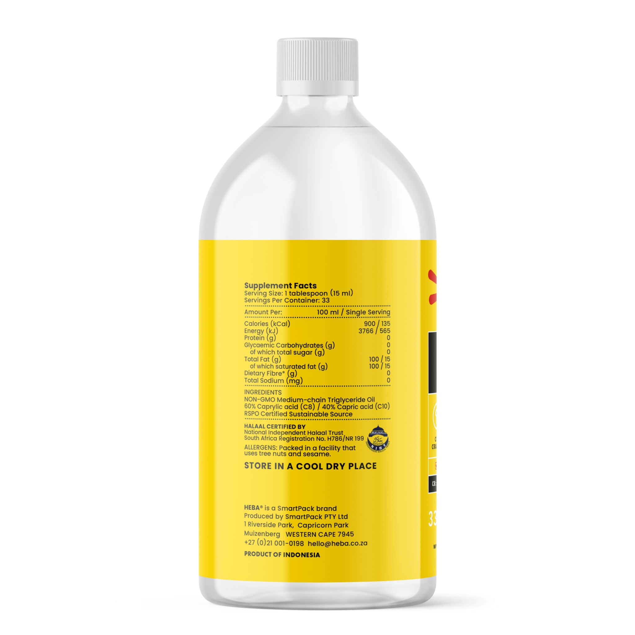Pure MCT Oil 500ml | Pure C8 C10 MCTs | HEBA®