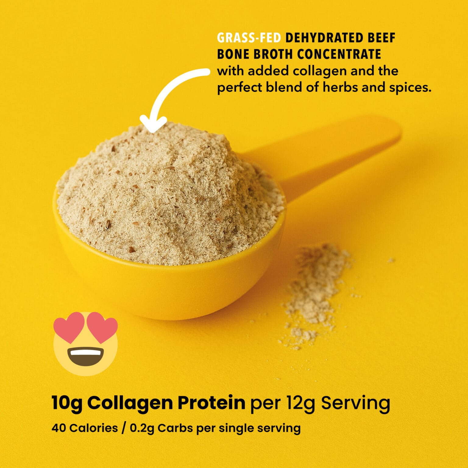 Beef Bone Broth Powder 180g | High Collagen & Protein | HEBA®